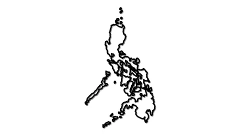 Philippines map, country territory outli... | Stock Video | Pond5