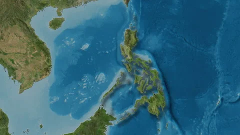 Philippine Map Satellite View Philippines Islands In Planet Earth,