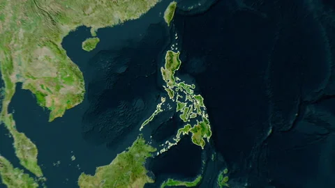 Philippine Map Satellite View Philippines Islands In Planet Earth,