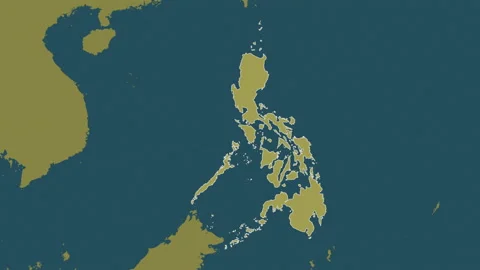 Philippines map - zoom. Border. Pattern. | Stock Video | Pond5