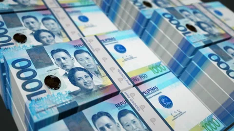 Philippines Peso money banknotes pack se... | Stock Video | Pond5