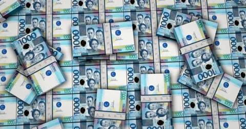 Philippines Peso money banknotes packs s... | Stock Video | Pond5