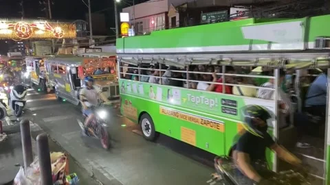 Philippines to replace jeepneys with min... | Stock Video | Pond5