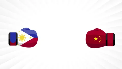 Philippines vs China. Trade war, fight c... | Stock Video | Pond5
