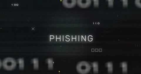 Phishing text animation over binary code... | Stock Video | Pond5
