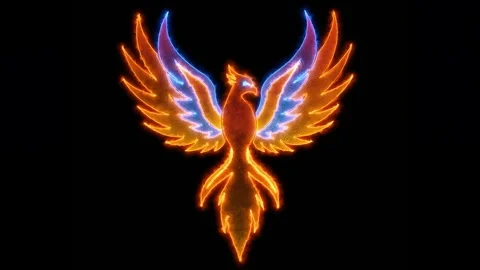 Phoenix Animated Neon Logo - Loop - Over... | Stock Video | Pond5