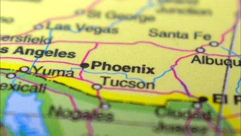 Phoenix on The Political Map With Gradie... | Stock Video | Pond5