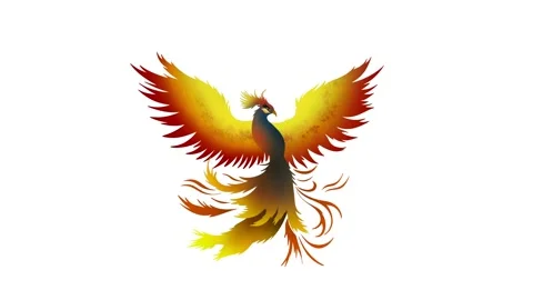 Phoenix rising from flames, phoenix fire... | Stock Video | Pond5