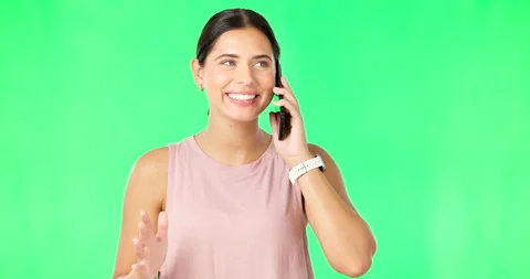 Phone call, happy and excited with a wom... | Stock Video | Pond5