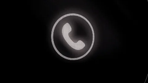 Phone call icon. Animation of black and ... | Stock Video | Pond5