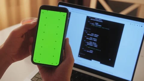 Phone with chroma key green screen with ... | Stock Video | Pond5