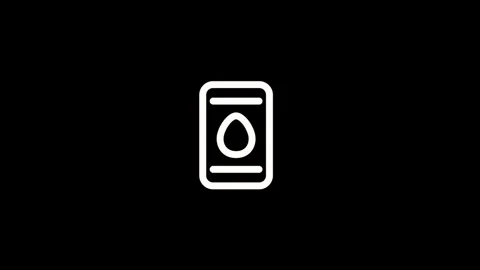 Phone icon animation on a black backgrou... | Stock Video | Pond5
