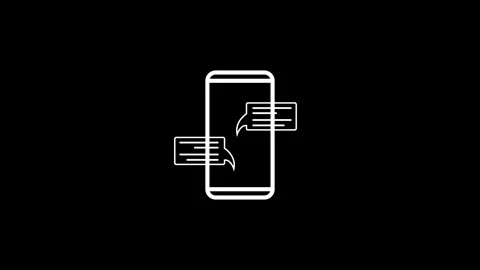 A phone icon display show message box an... | Stock Video | Pond5