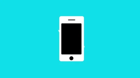 phone icon rotation concept animation | Stock Video | Pond5