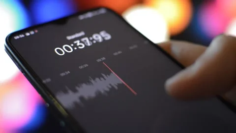 Voice Recording Phone Stock Video Footage | Royalty Free Voice ...