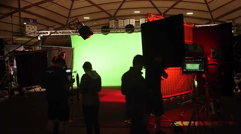 Photo Shoot On Green Screen In Studio | Stock Video | Pond5