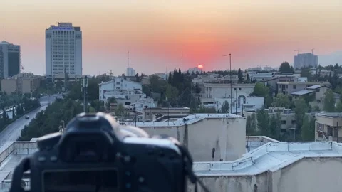 Photo shoot from sunrise landscape in Ir... | Stock Video | Pond5