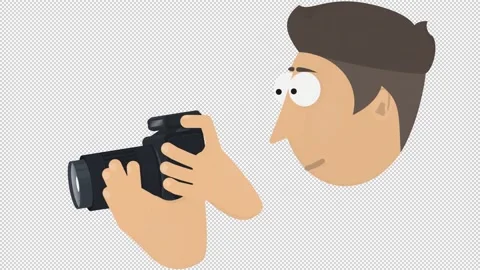 Photographer with a camera. Animation of... | Stock Video | Pond5