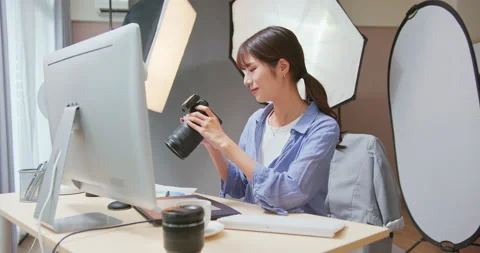 Photographer checking photo | Stock Video | Pond5