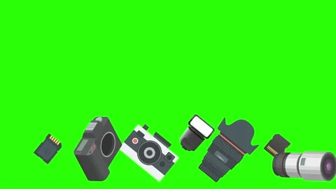 Photography gadgets equipment animation,... | Stock Video | Pond5