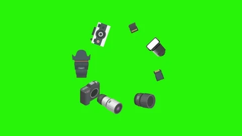 Photography gadgets equipment animation,... | Stock Video | Pond5
