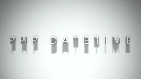 php datetime 3D title animation white te... | Stock Video | Pond5
