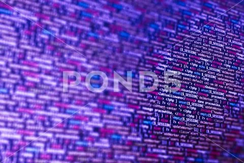 Php web programming source code. Abstract code background. WWW software ...