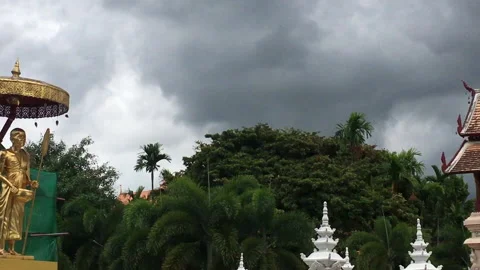 Phra Singha public Thai temple in renova... | Stock Video | Pond5