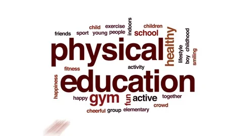 Physical education animated word cloud, ... | Stock Video | Pond5