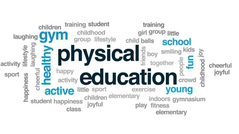 Physical education animated word cloud, ... | Stock Video | Pond5