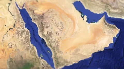 Arabian Peninsula Map Stock Video Footage | Royalty Free Arabian ...