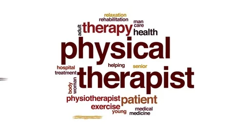 Physical therapist animated word cloud, ... | Stock Video | Pond5