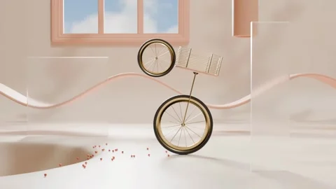 Physics 3D loop shapes animation | Stock Video | Pond5