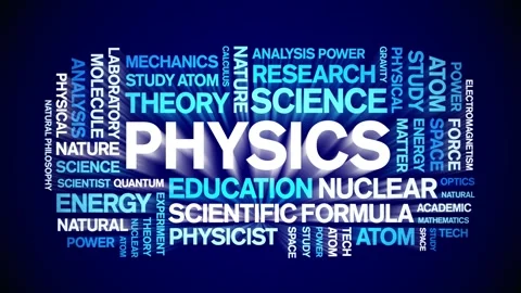 Physics animated word cloud,animation ta... | Stock Video | Pond5