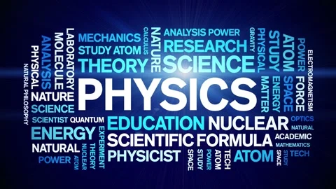 Physics animated word cloud,animation ta... | Stock Video | Pond5