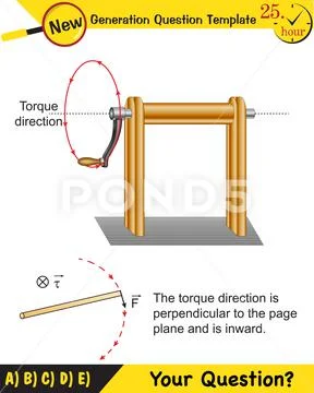 Physics, torque, next generation question template, eps: Graphic #195158729