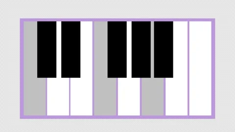 Piano Chord Cartoon Animation in Transpa... | Stock Video | Pond5
