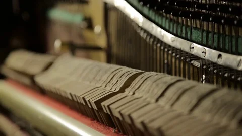 Piano inside, Internal structure of pian... | Stock Video | Pond5