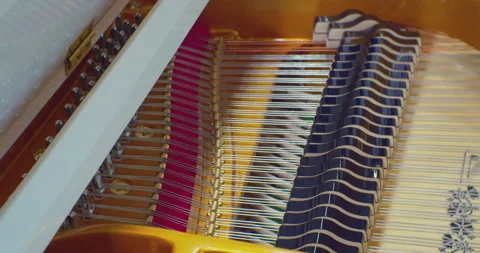 Piano inside, Internal structure of pian... | Stock Video | Pond5