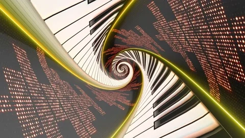 Piano Keyboard and Music Equalizer Anima... | Stock Video | Pond5