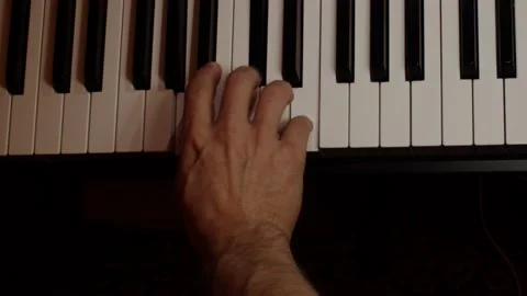 Piano Keyboard Playing with Right Hand C... | Stock Video | Pond5