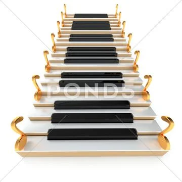 Piano ladder notes: Royalty Free Illustration #32882662