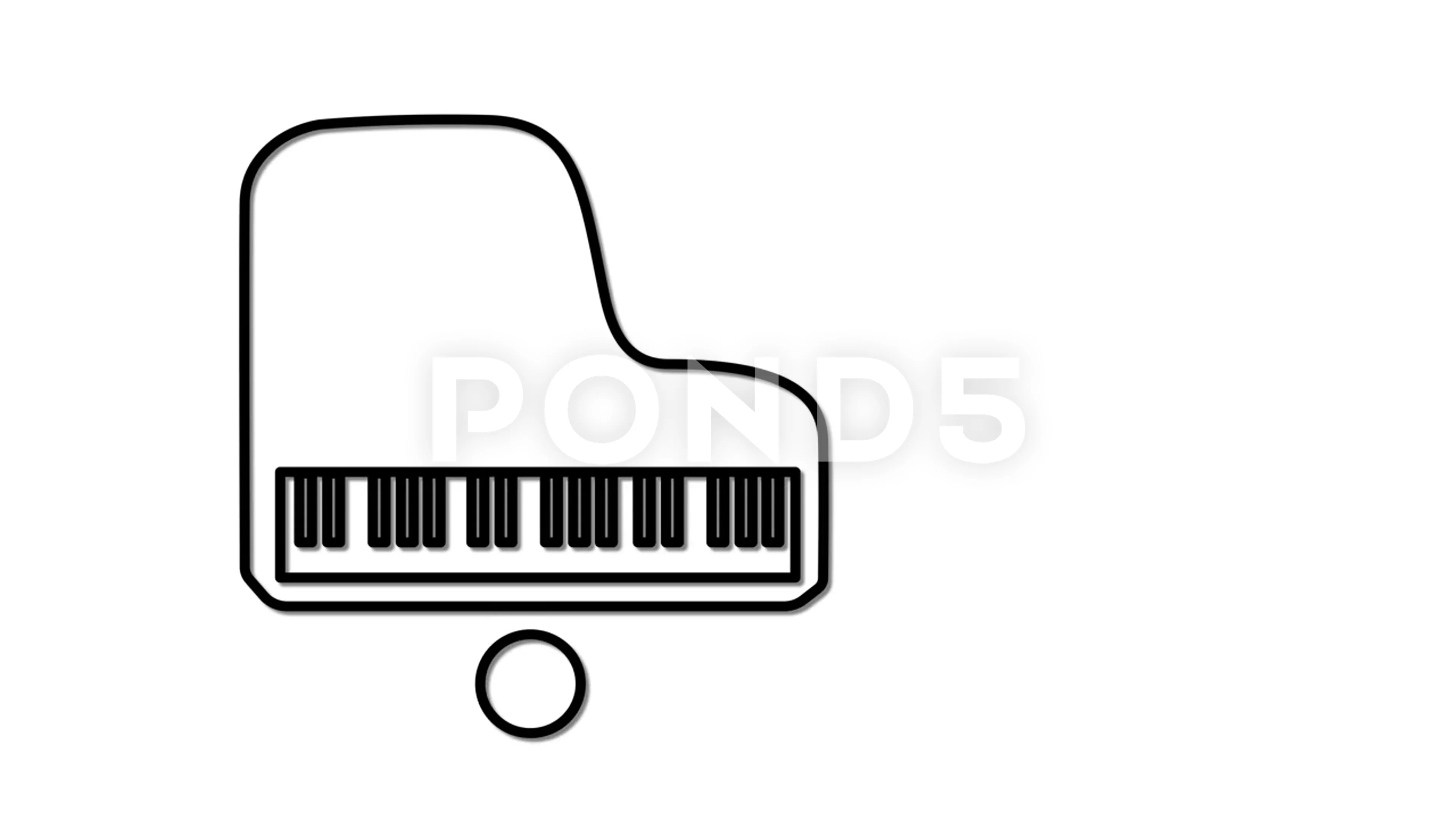 Grand Piano Drawing Top View