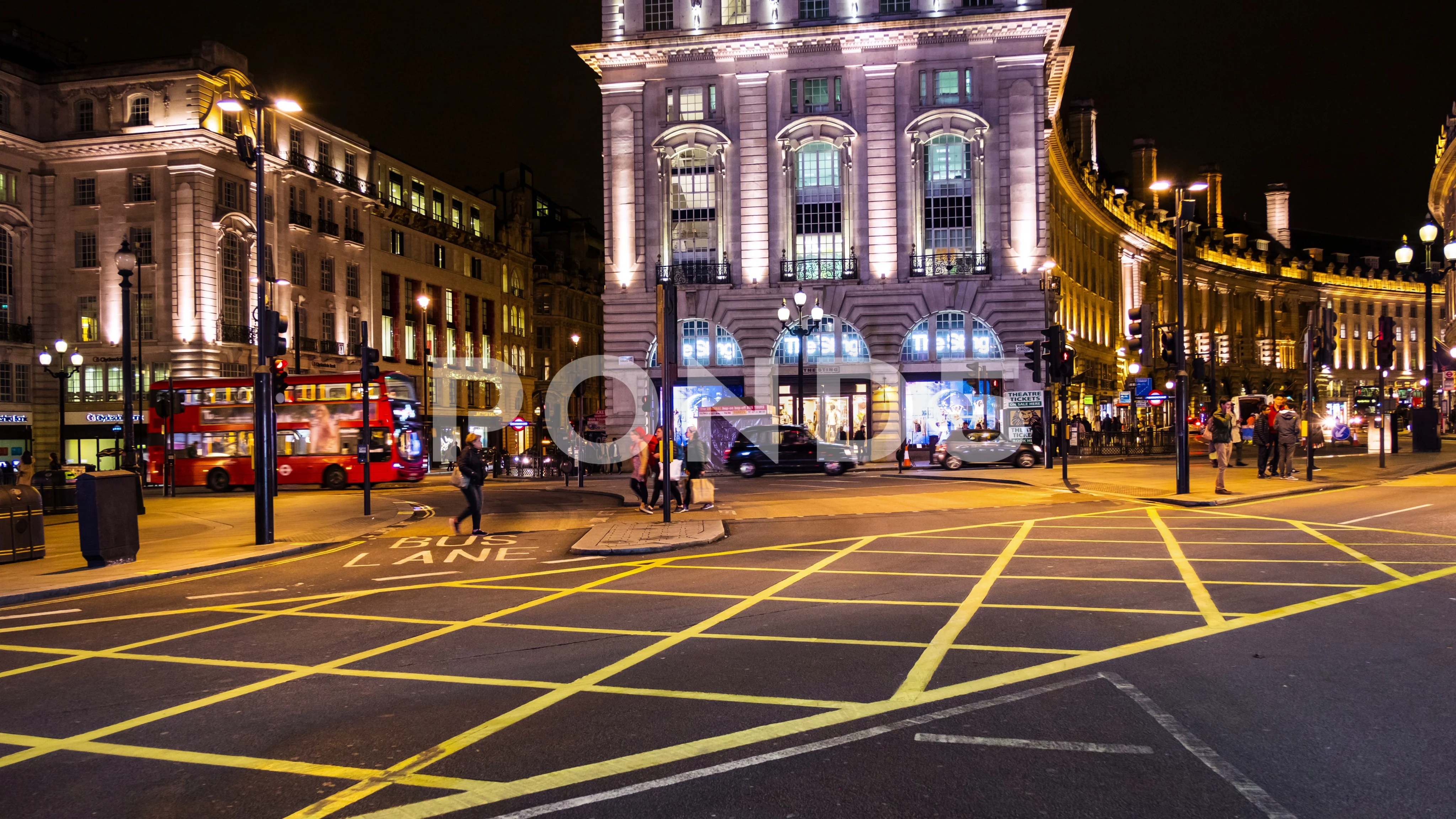 Piccadilly Circus At Night