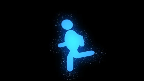 Pictogram star man run. 2D loop animatio... | Stock Video | Pond5
