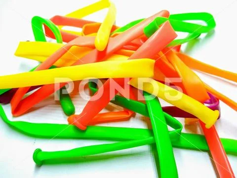 A picture of multi color balloons isolated on white background ~ Hi Res ...