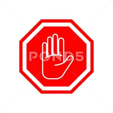 Picture of stop sign on white background. Vector illustration ...