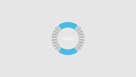Pie Chart 0 to 40% Percentage Infographi... | Stock Video | Pond5