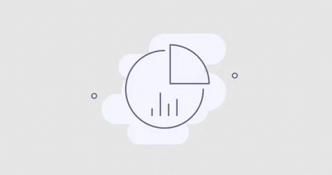 pie chart 2d animated outline icon | Stock Video | Pond5