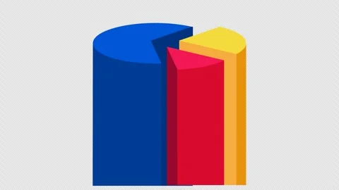 Pie chart cartoon animation in transpare... | Stock Video | Pond5